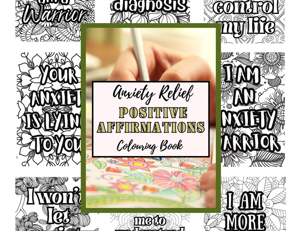 Anxiety Relief Coloring Book Printable PDF | Manifest Good Vibes and ...