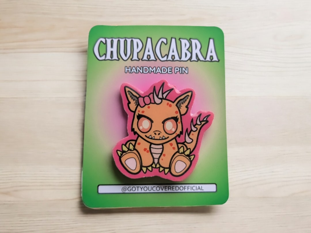 Cute Lady Chupacabra Pin Badge Cryptids Resin Handmade Badge Whimsical ...