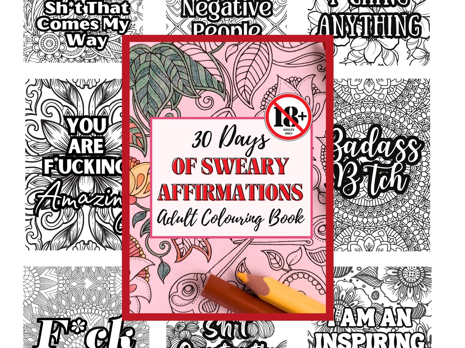 30-day Positive Profanity Coloring Book Printable PDF Manifest Good ...