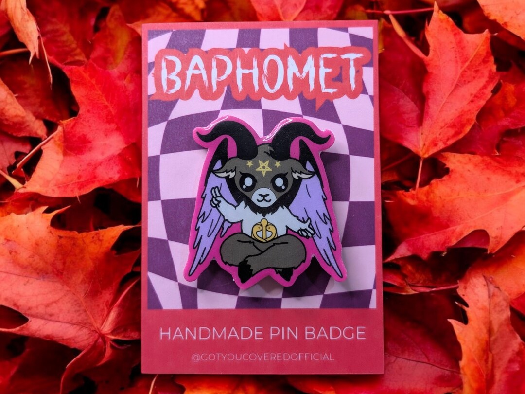Baphomet Pin Badge Cute Gothic Resin Handmade Mythical Creatures ...