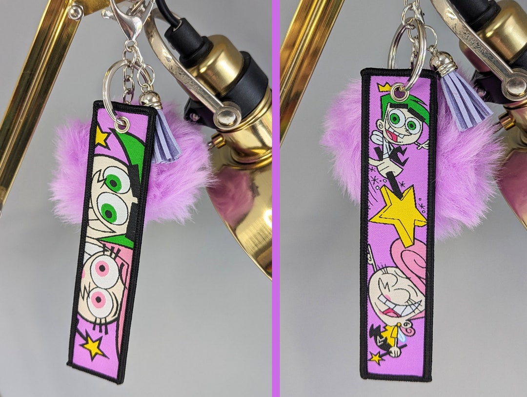 Cartoon Key or Bag Chain Y2K Aesthetic Key Tag Pom Pom Fairly Odd ...