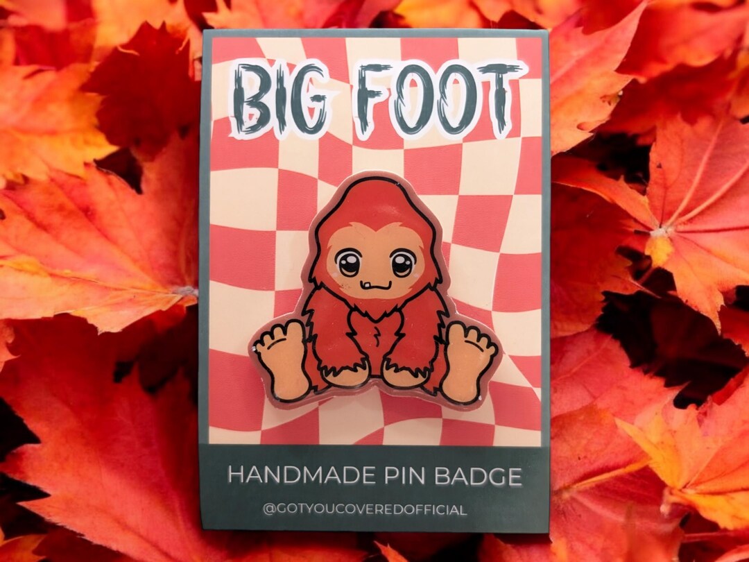 Cute Bigfoot Pin Badge Cryptids Resin Handmade Badge Whimsical Mythical ...