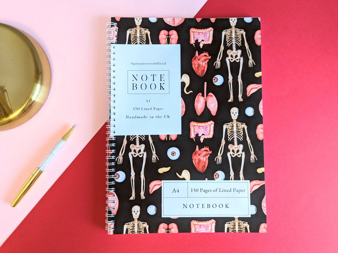 Human Anatomy Spiral A4 Notebook Thick 150 Lined Pages - Etsy UK