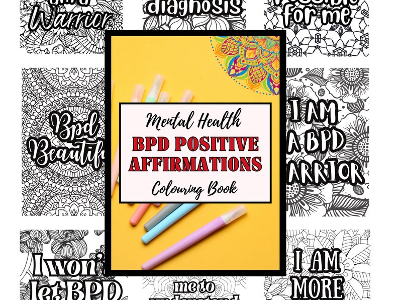 BPD Borderline Personality Disorder Coloring Pages Positive ...