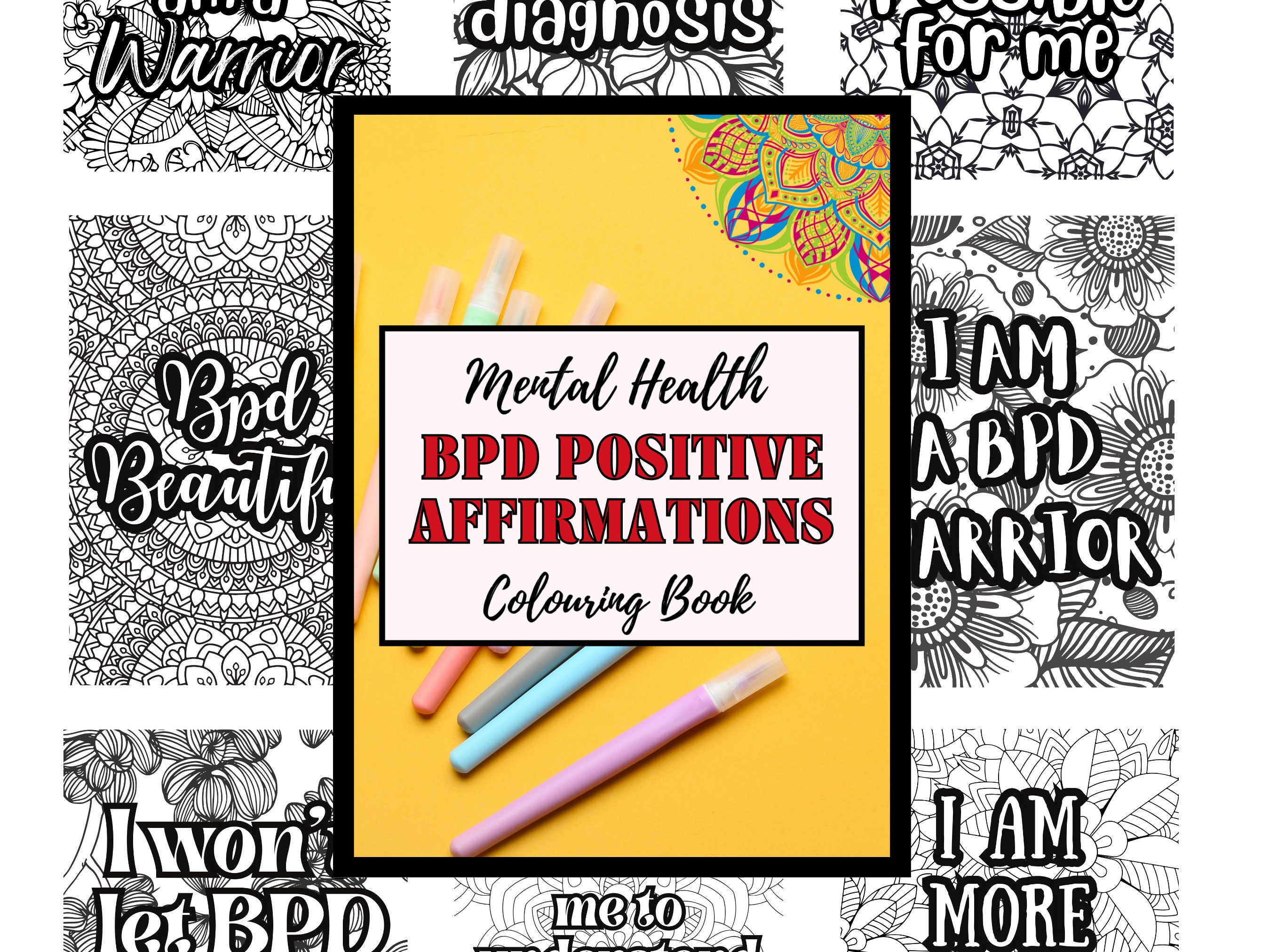 BPD Borderline Personality Disorder Coloring Pages Positive ...