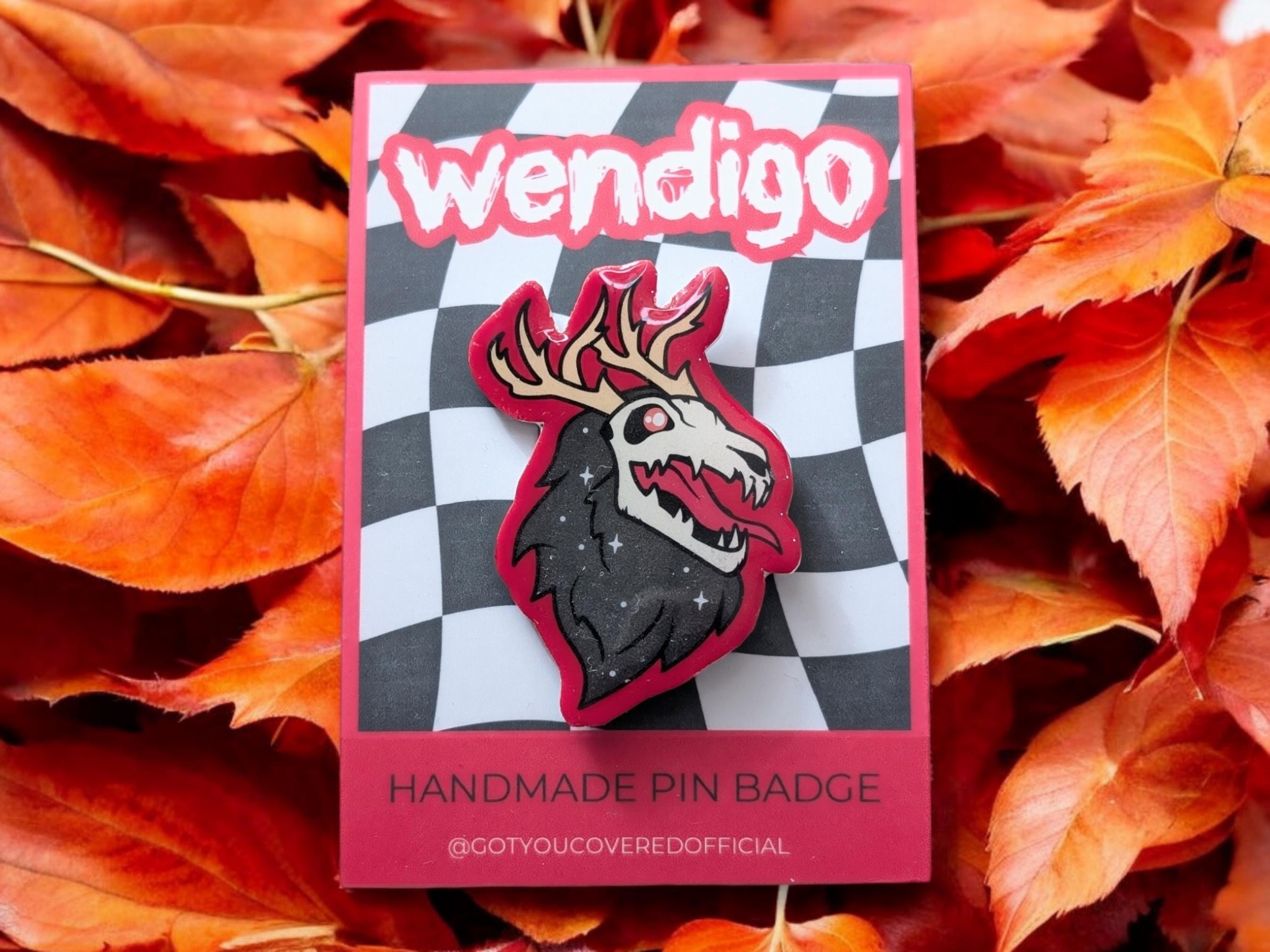 Cute Wendigo Pin Badge Cryptids Resin Handmade Badge Whimsical Mythical ...