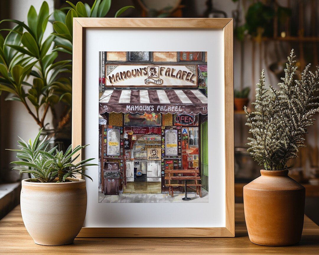 Premium Art Print | Mamoun's Falafel | Greenwich Village | Macdougal St ...