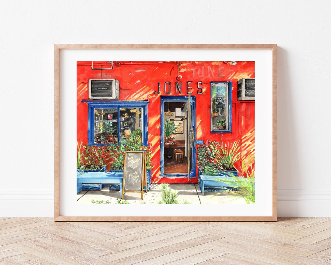 Premium Art Print Great Jones Cafe East Village Cajun Storefront ...