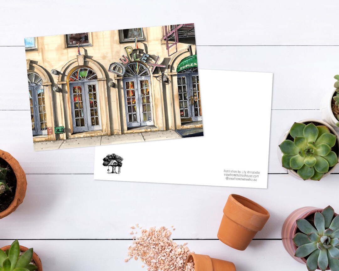 Single Postcard: Hand-illustrated the Duplex | New York City Storefront ...