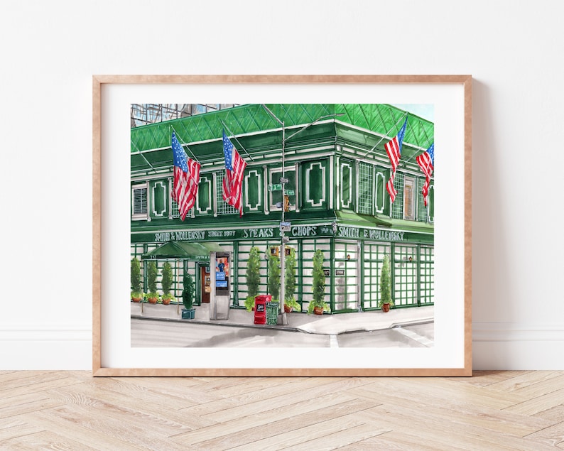 Premium Art Print | Smith & Wollensky | Steakhouse | NYC Illustration ...