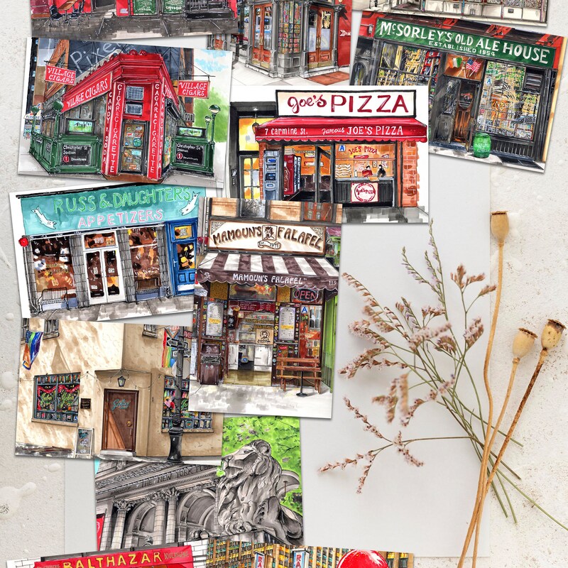 Illustrated Postcard - Etsy