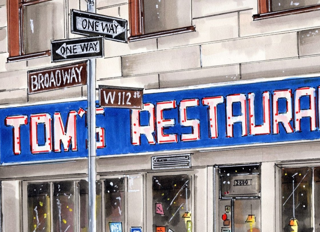 Premium Art Print | Seinfeld Diner | Tom's Restaurant | NYC ...