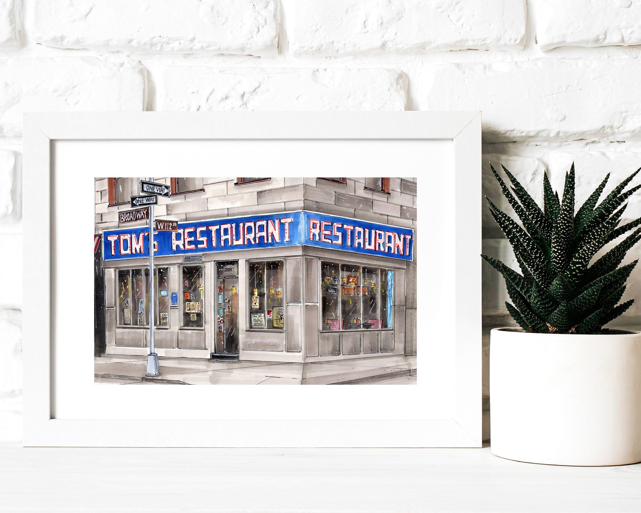 Premium Art Print | Seinfeld Diner | Tom's Restaurant | NYC ...