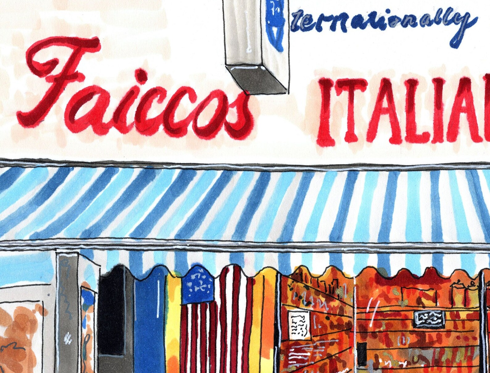 Premium Art Print | Faicco’s Italian Specialties | Illustration ...
