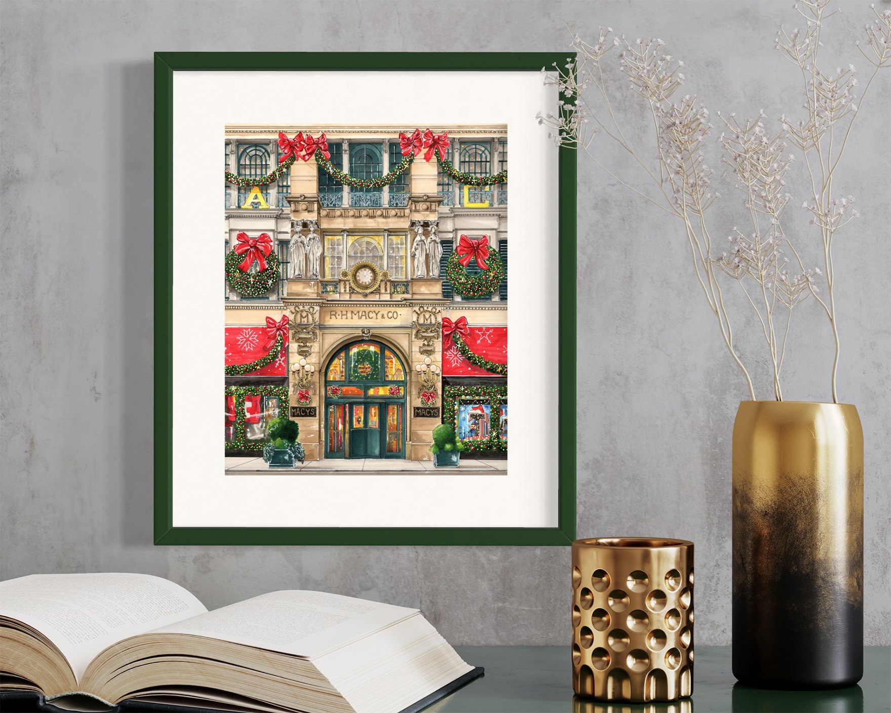 Premium Art Print | Macy's 34th Street | Merry Christmas | Holidays ...