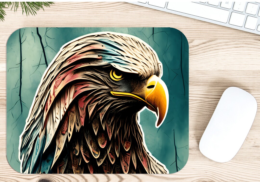Eagle Mouse Pad Sublimation Design, Vintage Eagle Mouse Pad PNG for ...