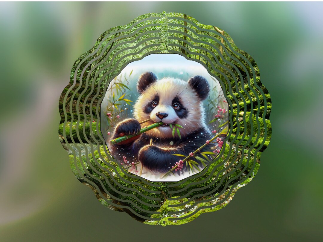 Panda Wind Spinner Sublimation Design, Cute Panda Windspinner PNG for ...