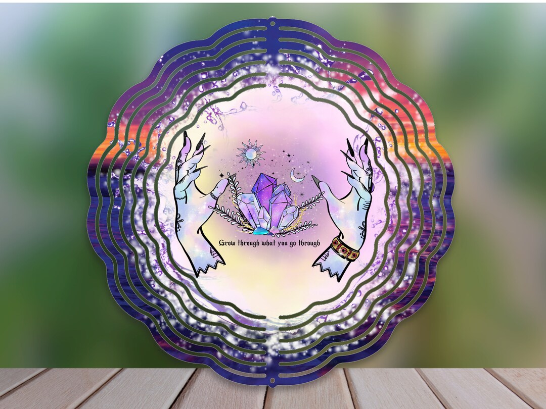 Grow Through What You Go Through Wind Spinner Sublimation Design ...