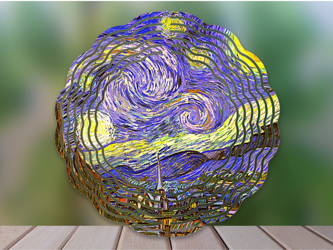 Van Gogh Wind Spinner Sublimation Design, the Starry Night Windspinner ...