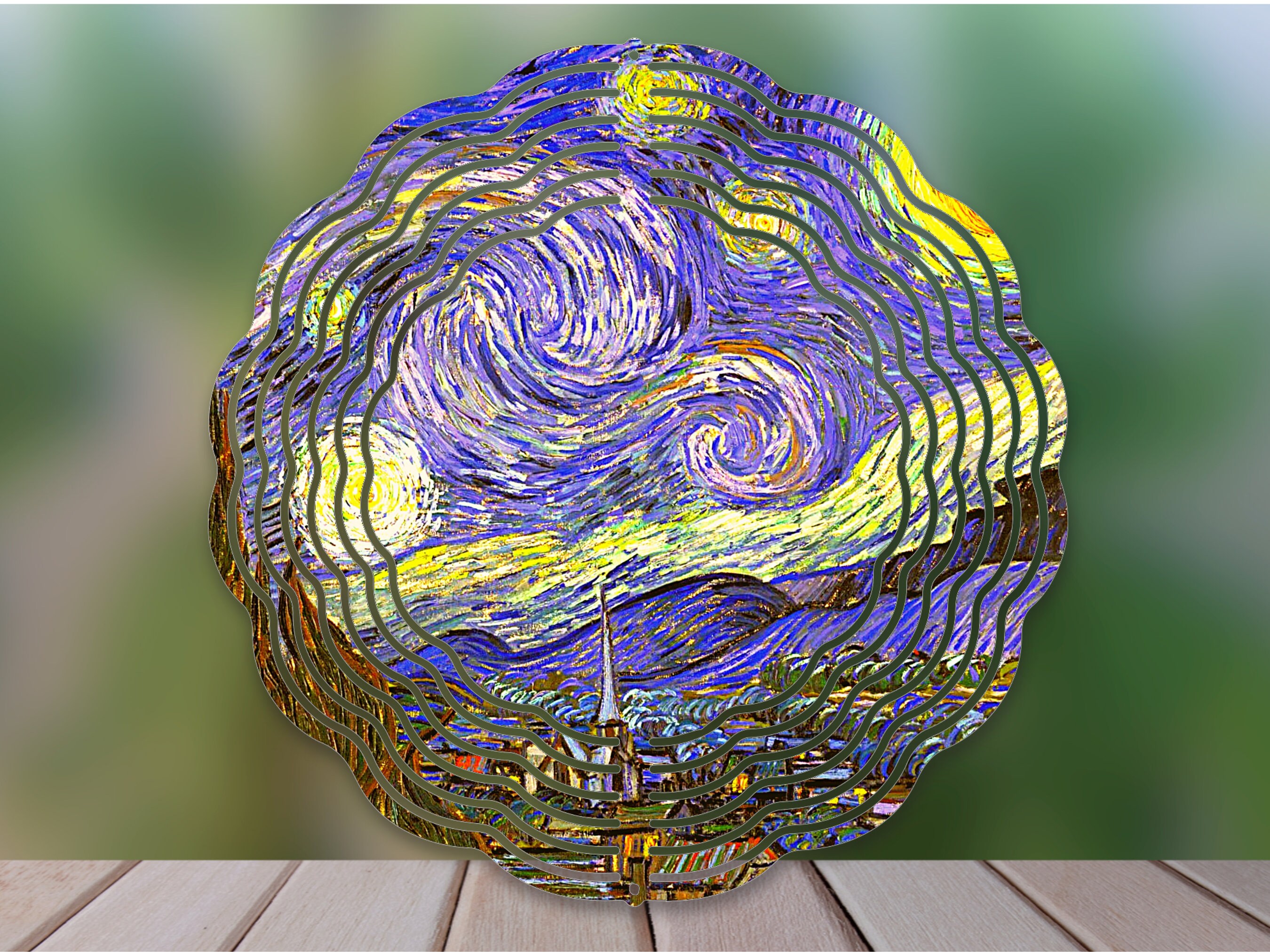 Van Gogh Wind Spinner Sublimation Design the Starry Night - Etsy