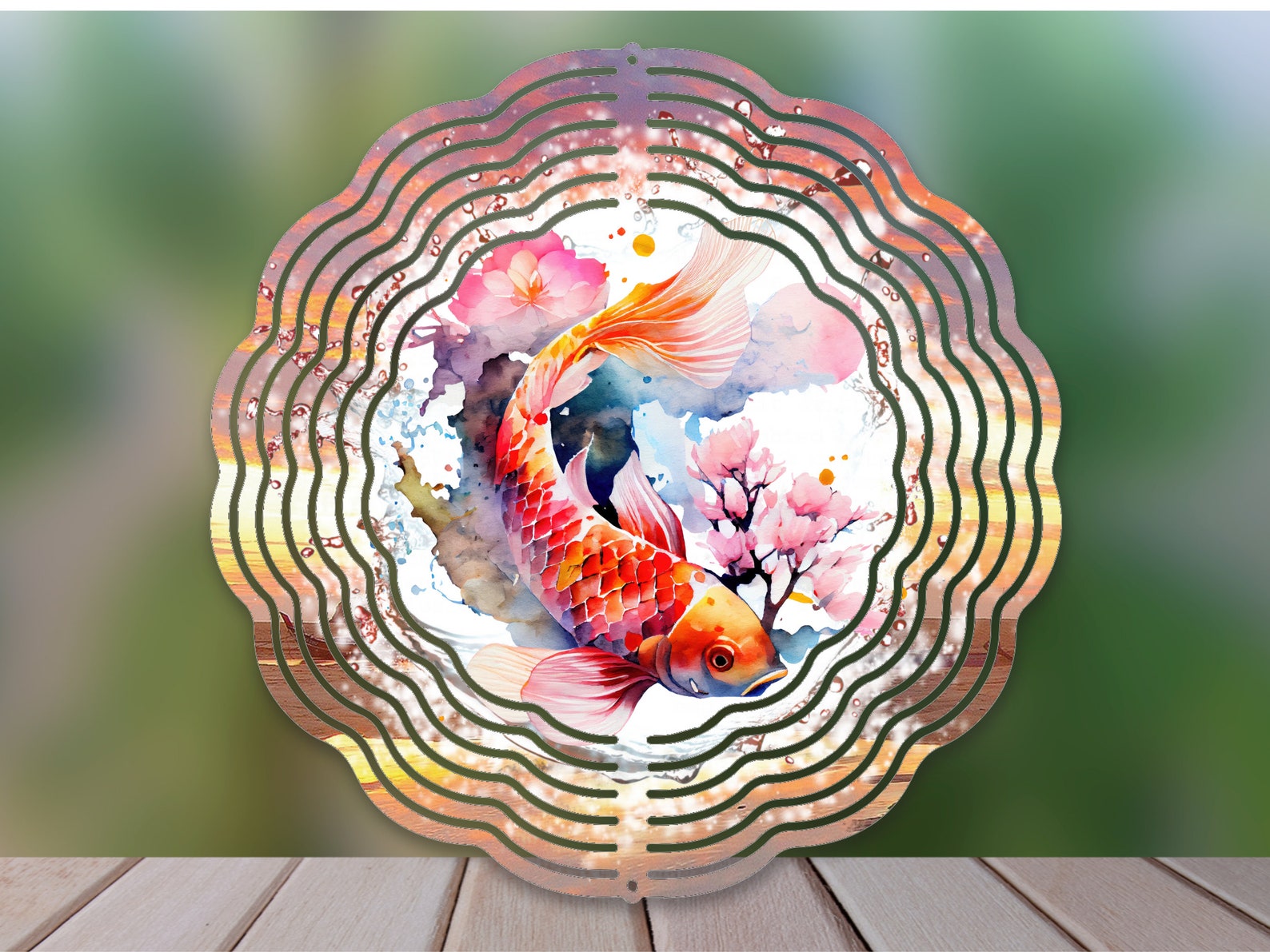 Koi Fish Wind Spinner Sublimation Design Koi Fish Png Digital - Etsy