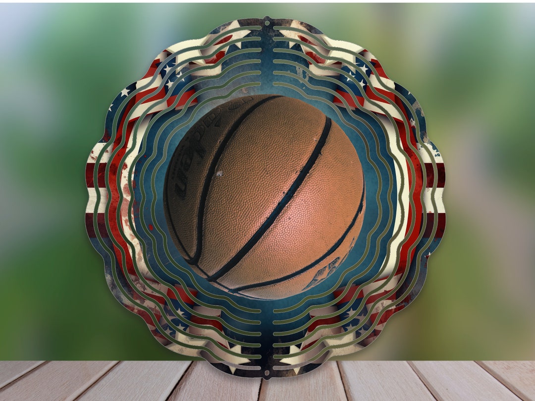 Basketball Ball Wind Spinner Sublimation Design, Basketball Ball ...