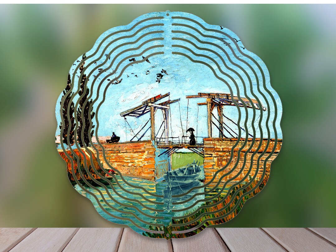 Van Gogh Wind Spinner Sublimation Design, Langlois Bridge at Arles ...