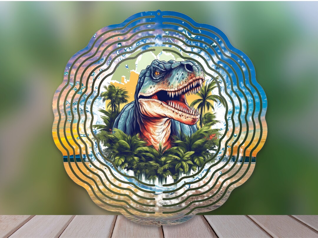 T-rex Wind Spinner Sublimation Design, Trex Dinosaur Windspinner PNG ...
