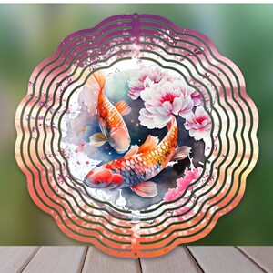 Fish Wind Spinner Sublimation Design, Koi Fish Windspinner PNG for ...
