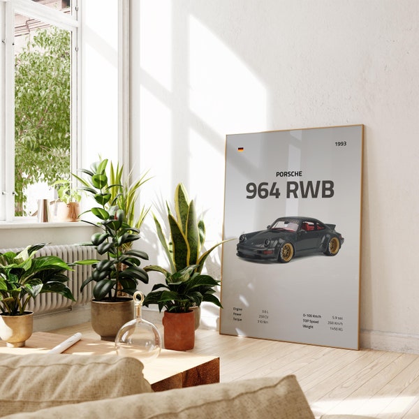 Porsche 964 Wall Art - Etsy