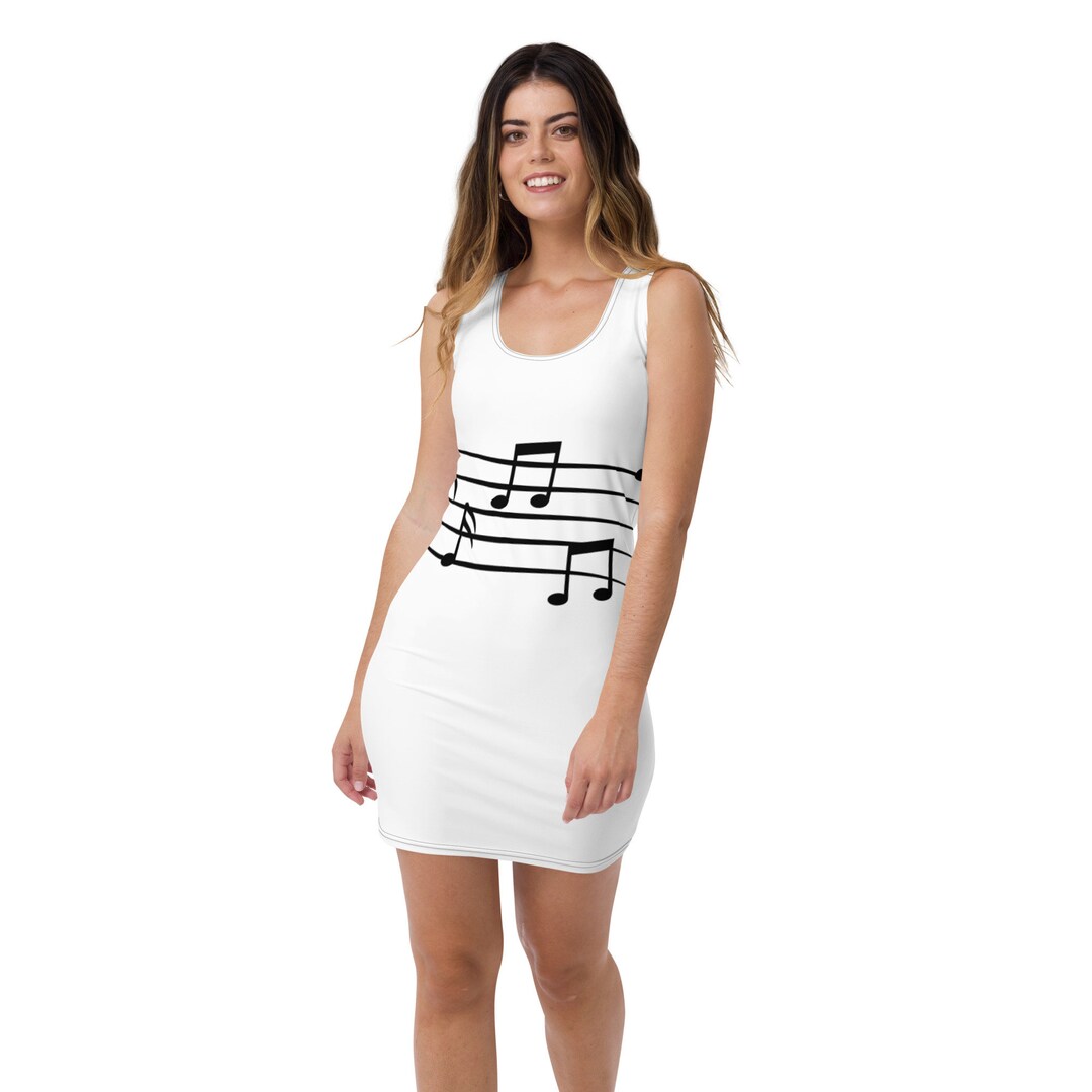 Cut & Sew Dress Music Notes - Etsy