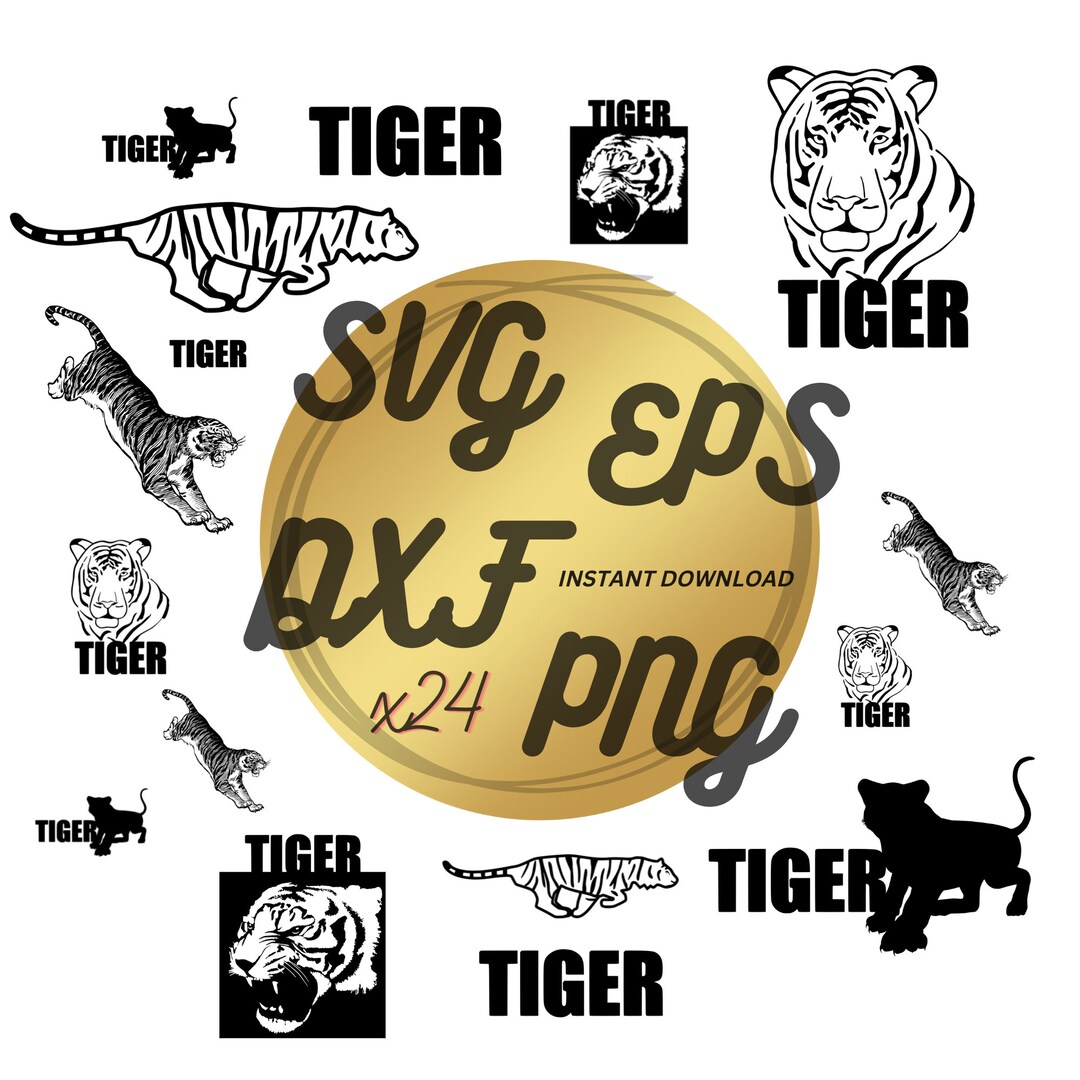 SVG Eps Dxf Png Tigers Svg, Man Svg, Tigers Logo Svg, Cricut Silhouette ...