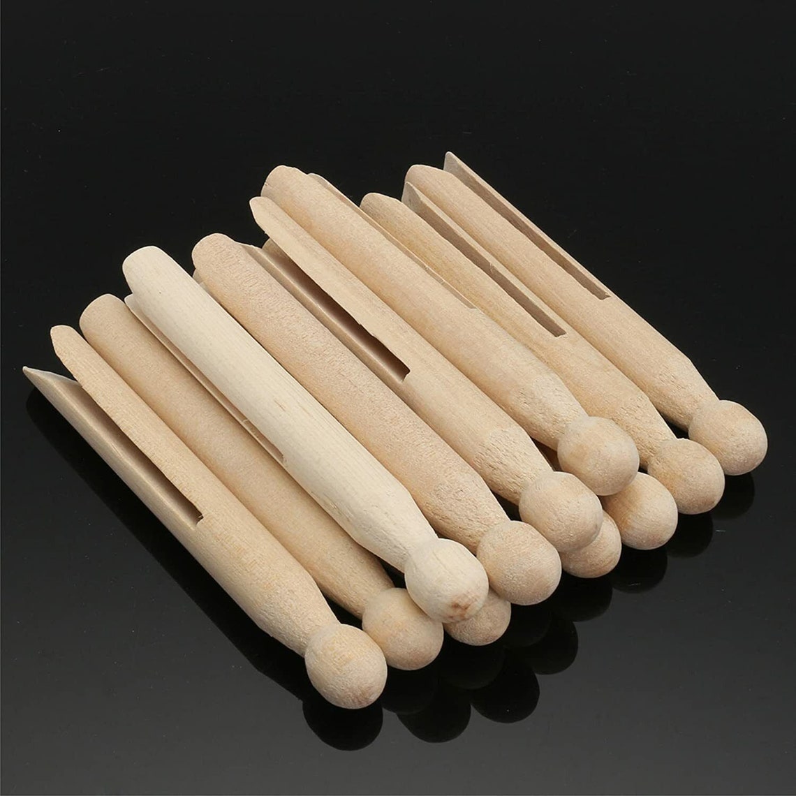 Traditional Wooden Dolly Pegs Natural High Quality Clothes Washing Line ...