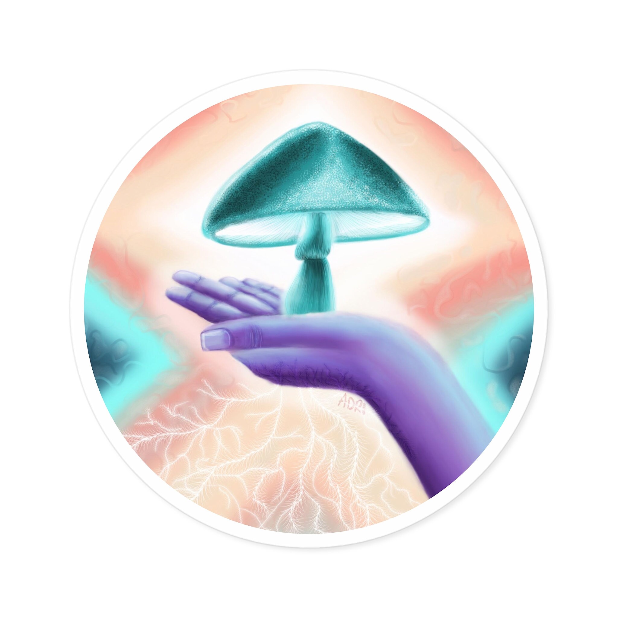 Colorful & Creepy Mushroom Horror Sticker of Original - Etsy