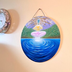 Meditation Landscape Painting Original Acrylic Painting Yoga Pose ...