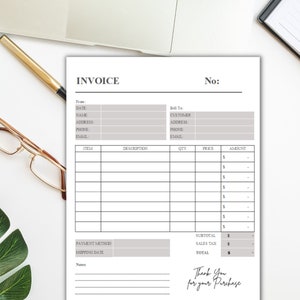 Microsoft Excel Standard Order Form & Invoice Template, Customizable Excel File, Ready to Edit ...