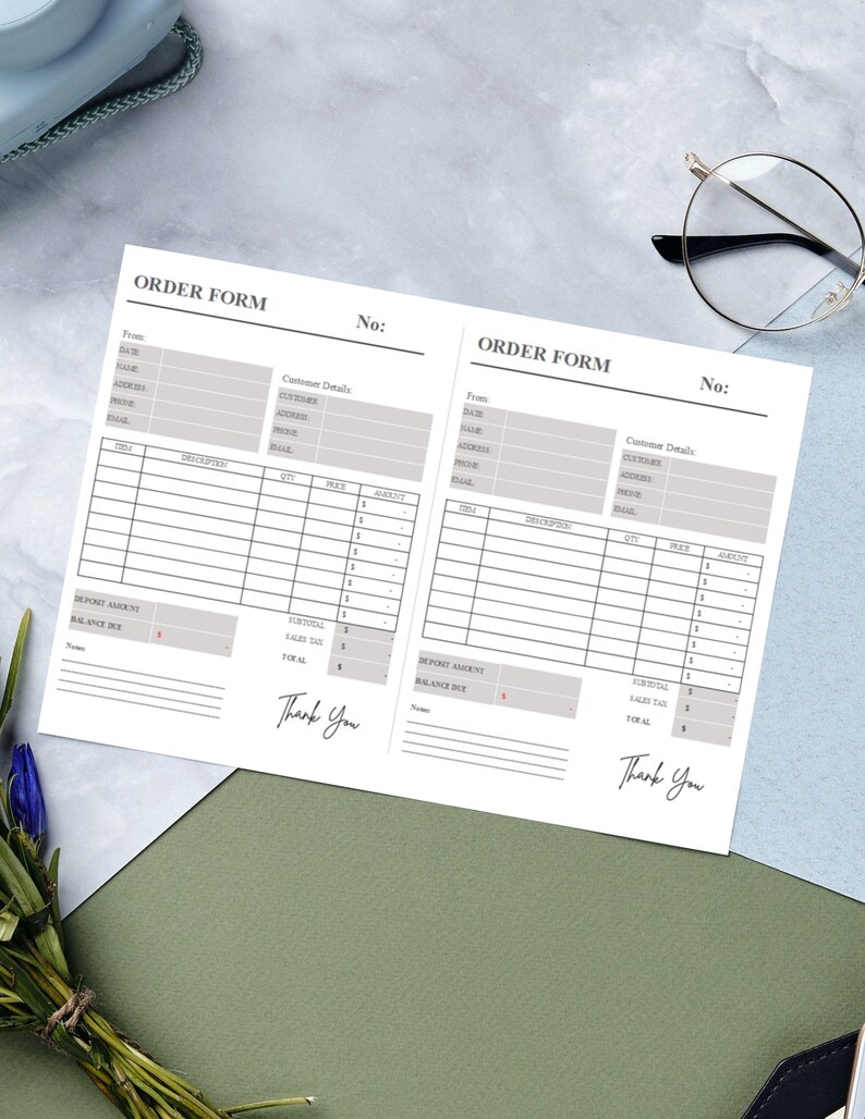Microsoft Excel Standard Order Form & Invoice Template, Customizable ...