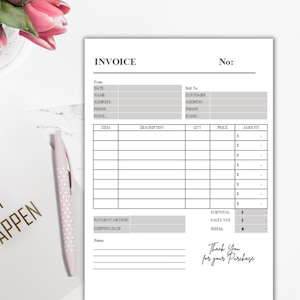 Microsoft Excel Standard Order Form & Invoice Template, Customizable Excel File, Ready to Edit ...