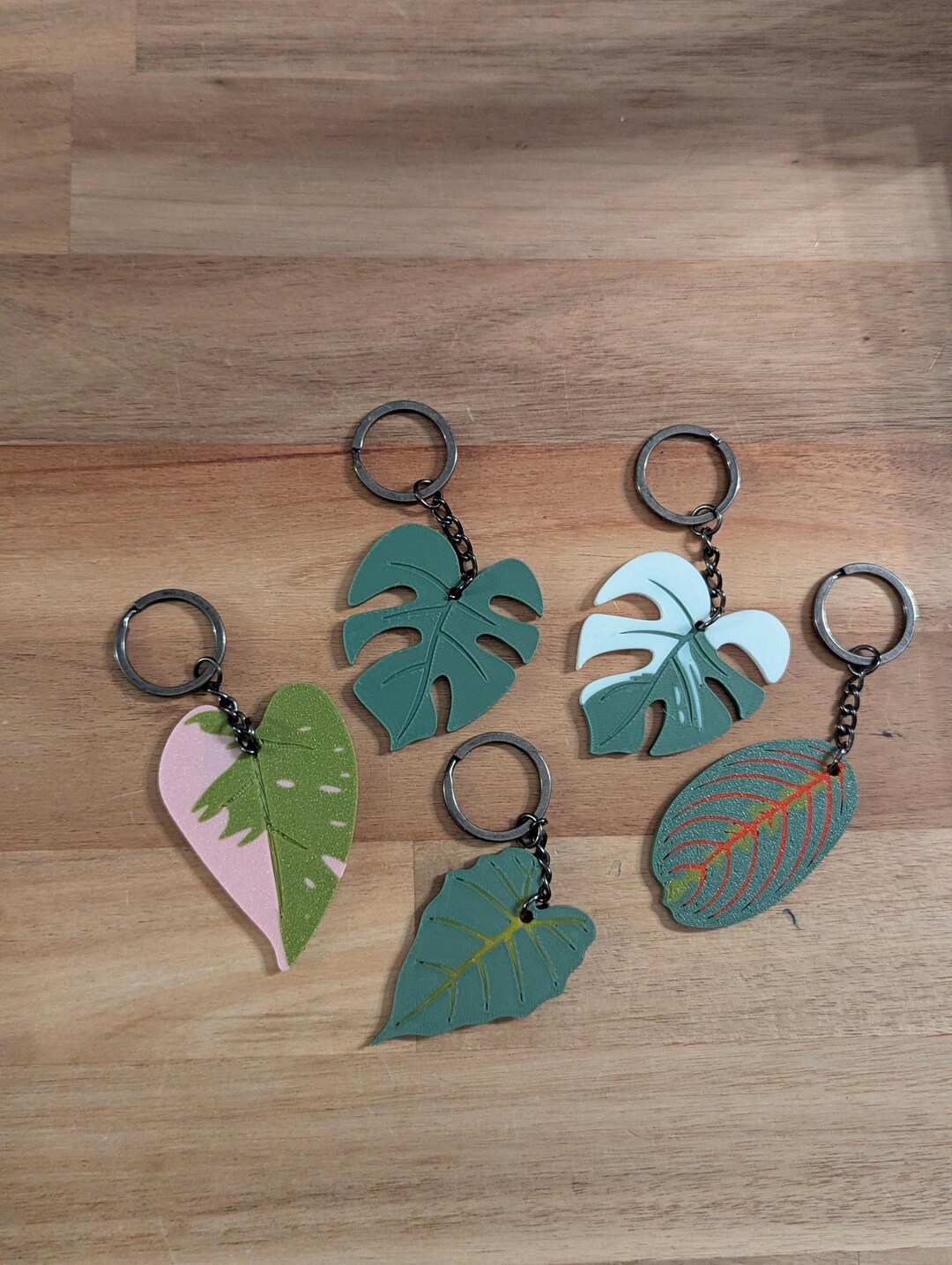 Tropi-keys | 3D Printed Tropical Leaf Keychains | Monstera ...