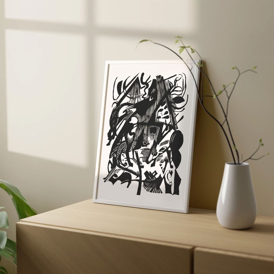 Birth of the Wolves (1913) Franz Marc Abstract Wall Art, Exhibition ...