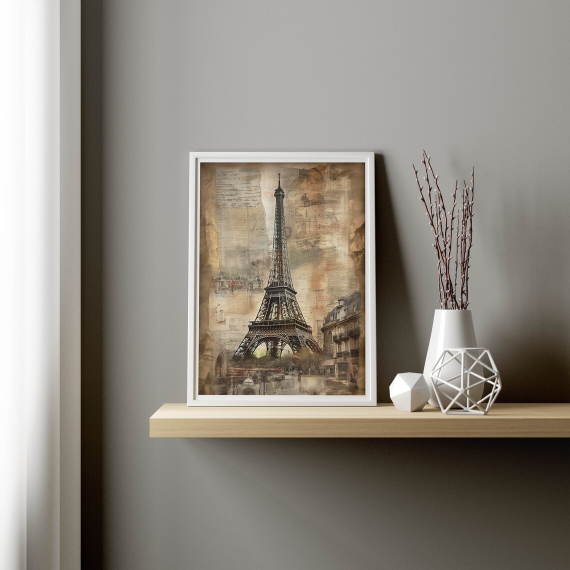 Eiffel Tower Print, Paris Photo Digital Art Eiffel Tower Artwork ...