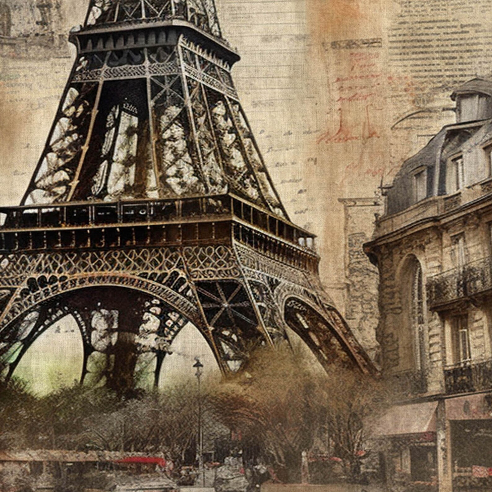 Eiffel Tower Print, Paris Photo Digital Art Eiffel Tower Artwork ...