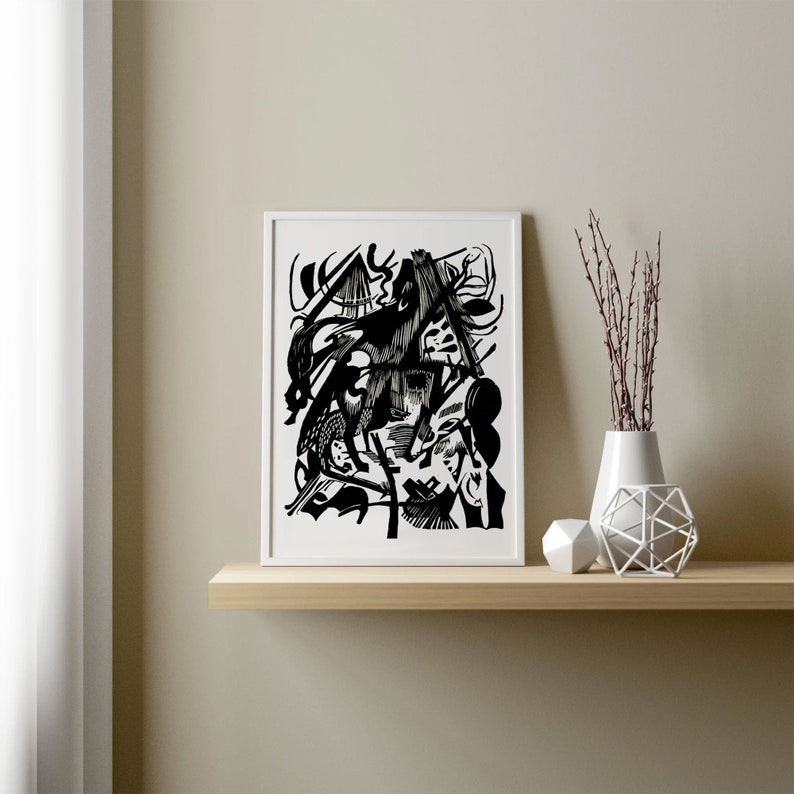 Birth of the Wolves (1913) Franz Marc Abstract Wall Art, Exhibition ...