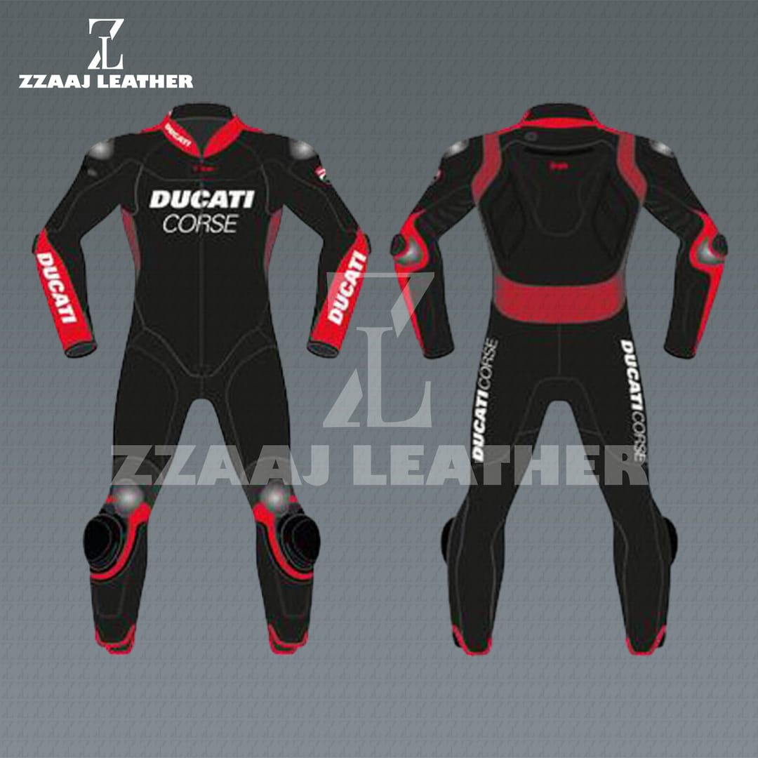Ducati Black One Piece Motorbike Leather Racing Suit - Etsy