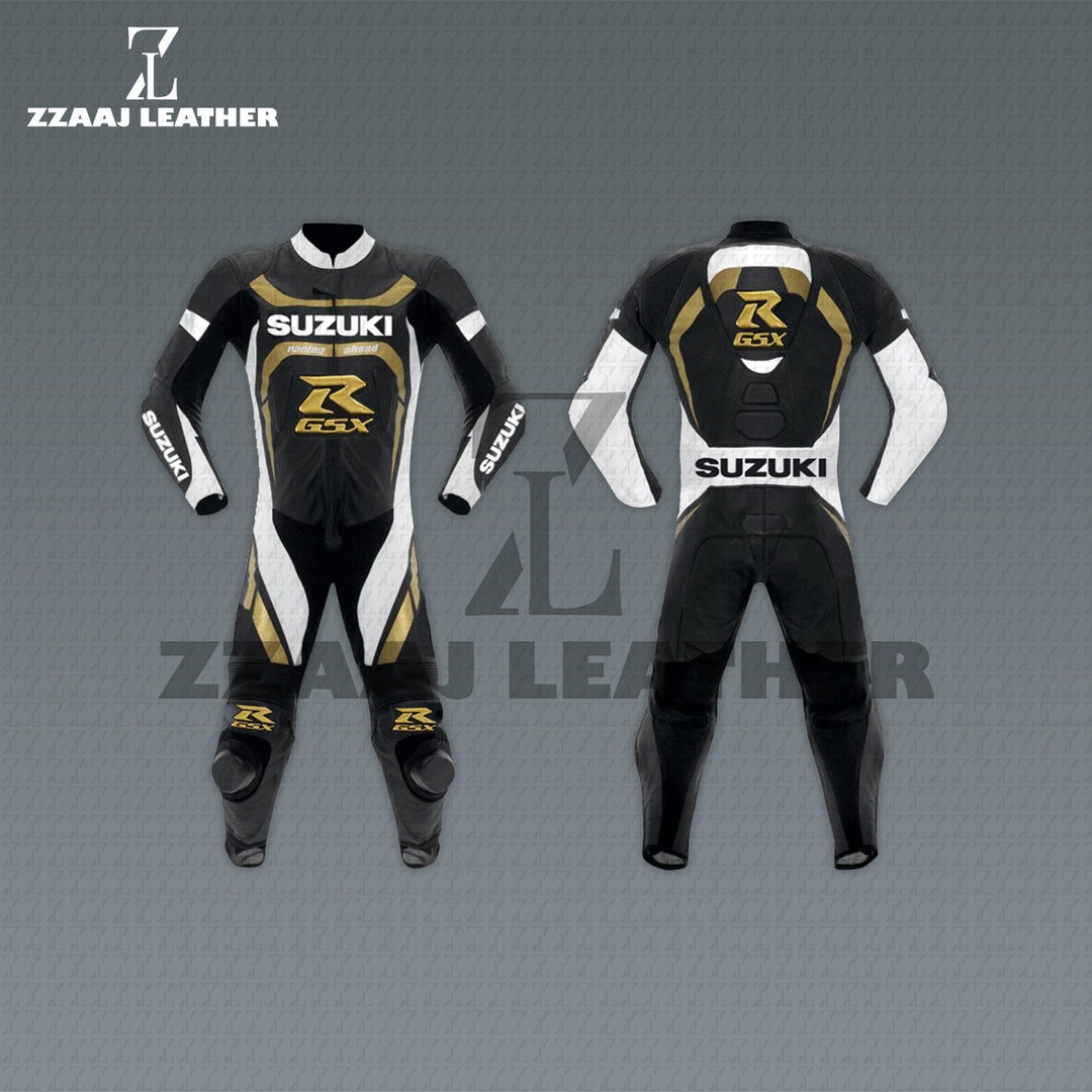 Suzuki GXR Golden One Piece Motorbike Leather Racing Suit - Etsy