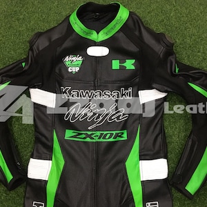 Kawasaki Ninja One Piece Motorbike Leather Racing Suit - Etsy