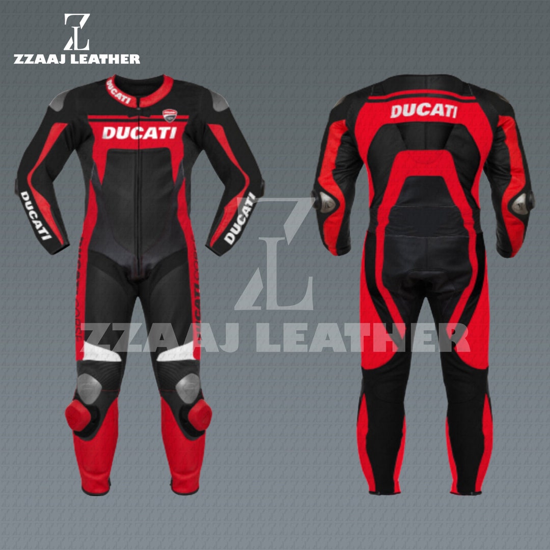 Ducati Red/black One Piece Motorbike Leather Racing Suit - Etsy