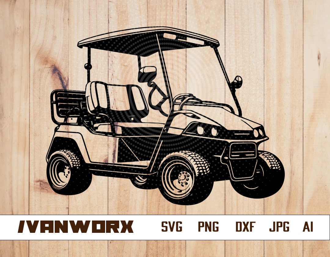 Golf Cart Svg Golf Buggy Svg Golf Cart Clipart Golf Png Golf Cart Png ...