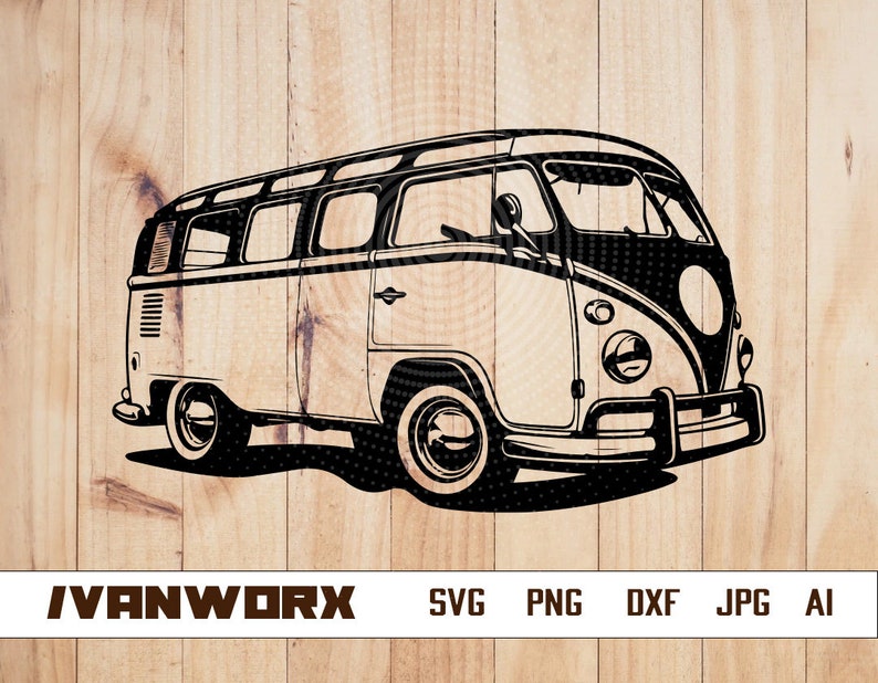 Surfing Van Svg Beach Van Clipart Retro Van Cut File Vintage Summer ...