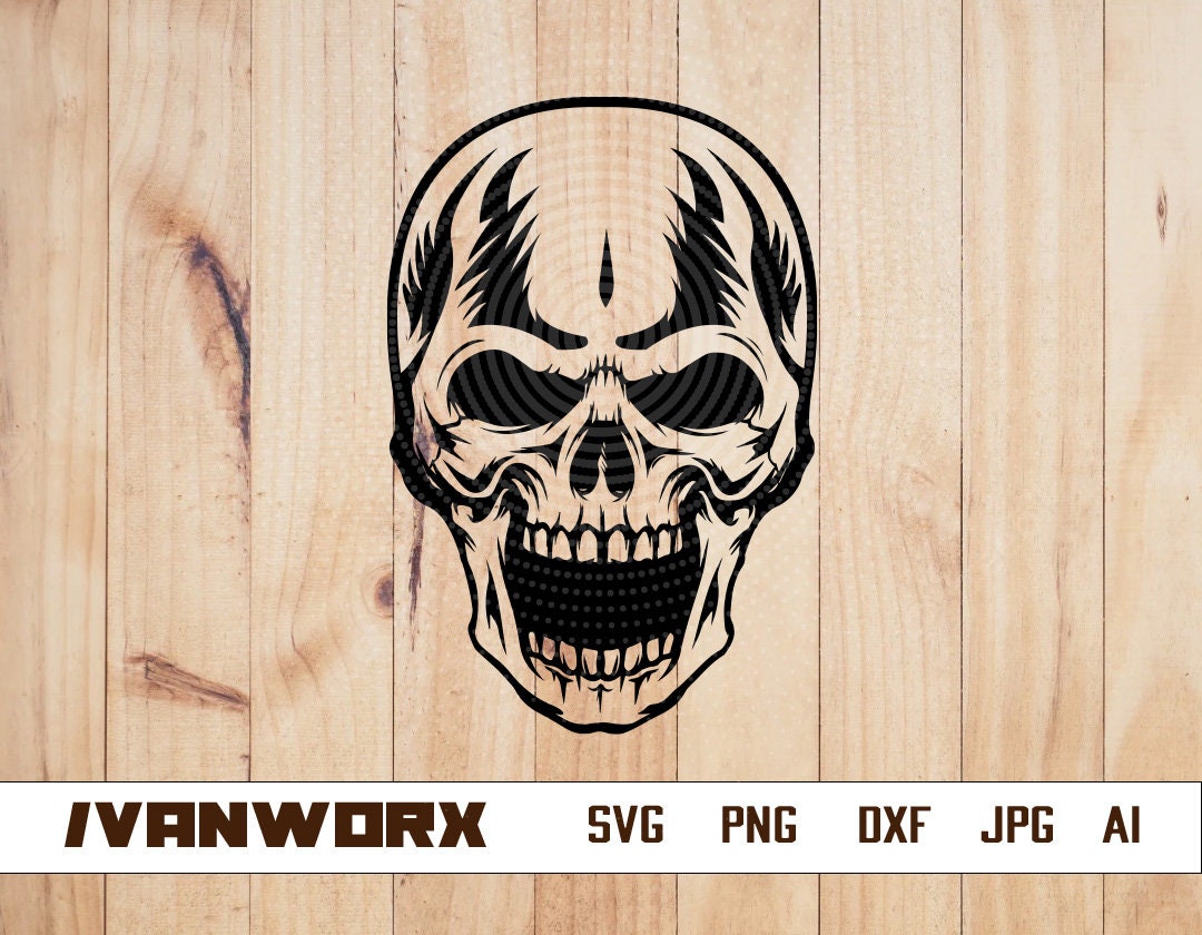 Skull Head Svg | Skull Svg | Skeleton Svg Skull Clipart | Skull ...